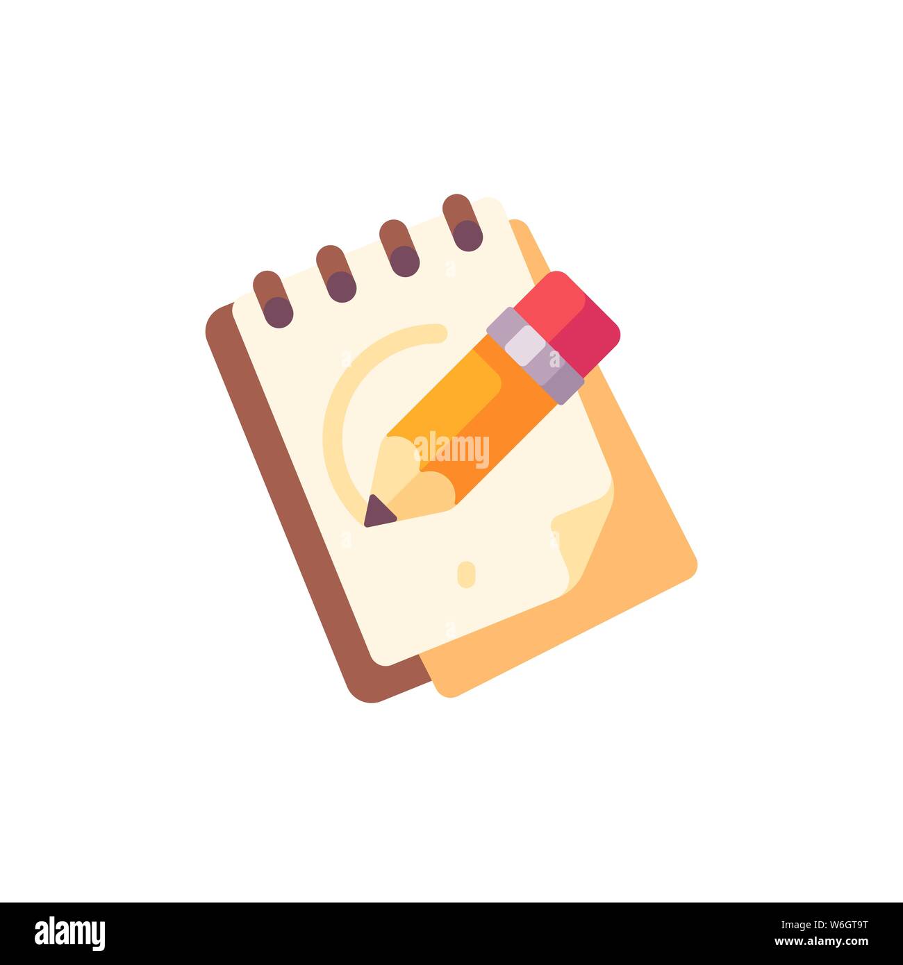 Blank sketchbook pencil Cut Out Stock Images & Pictures - Alamy