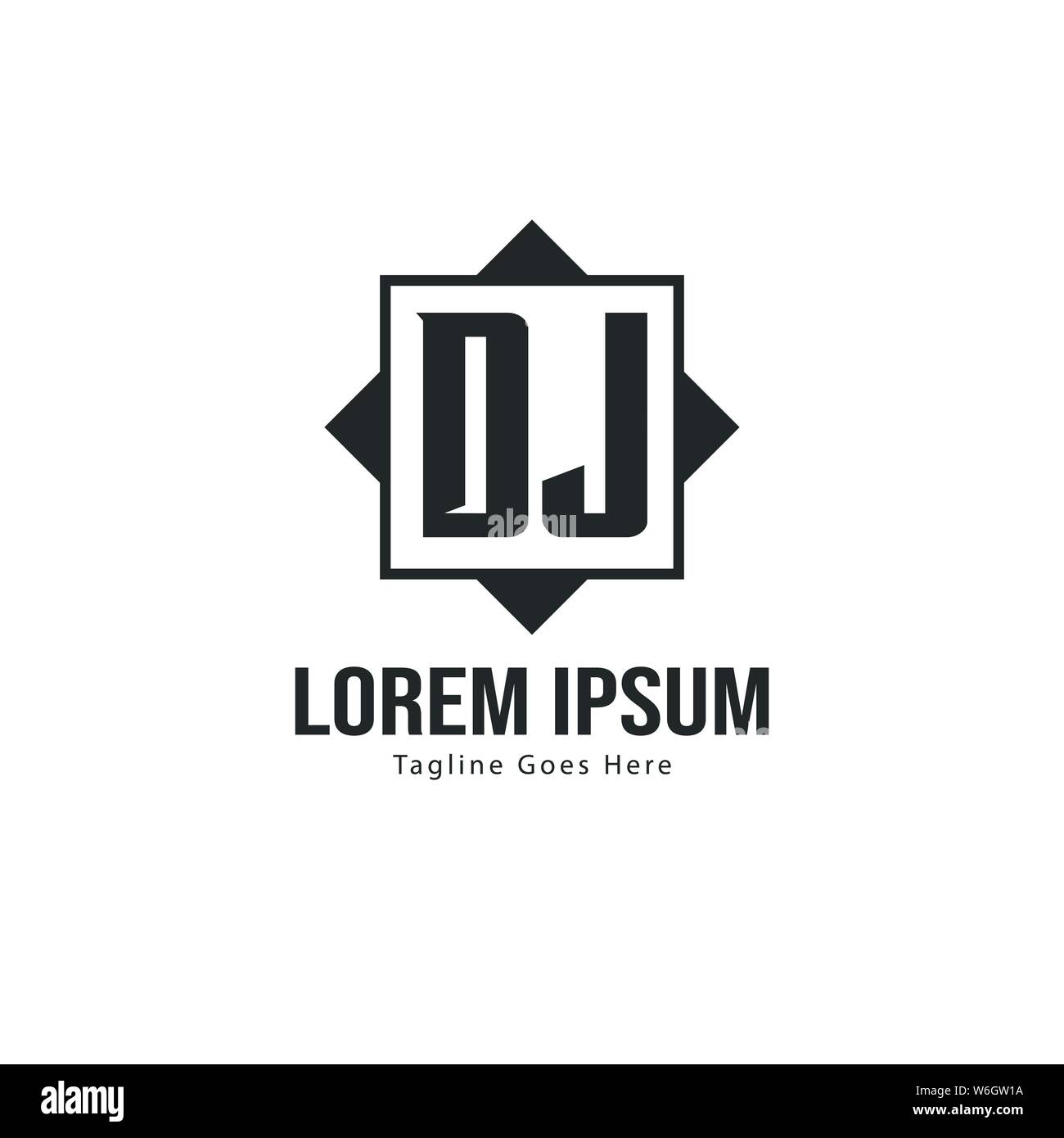 DJ Letter Logo Design. Creative Modern DJ Letters Icon Illustration ...