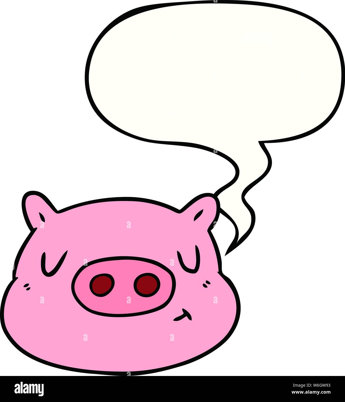 Cartoon pig speech bubble hi-res stock photography and images - Alamy