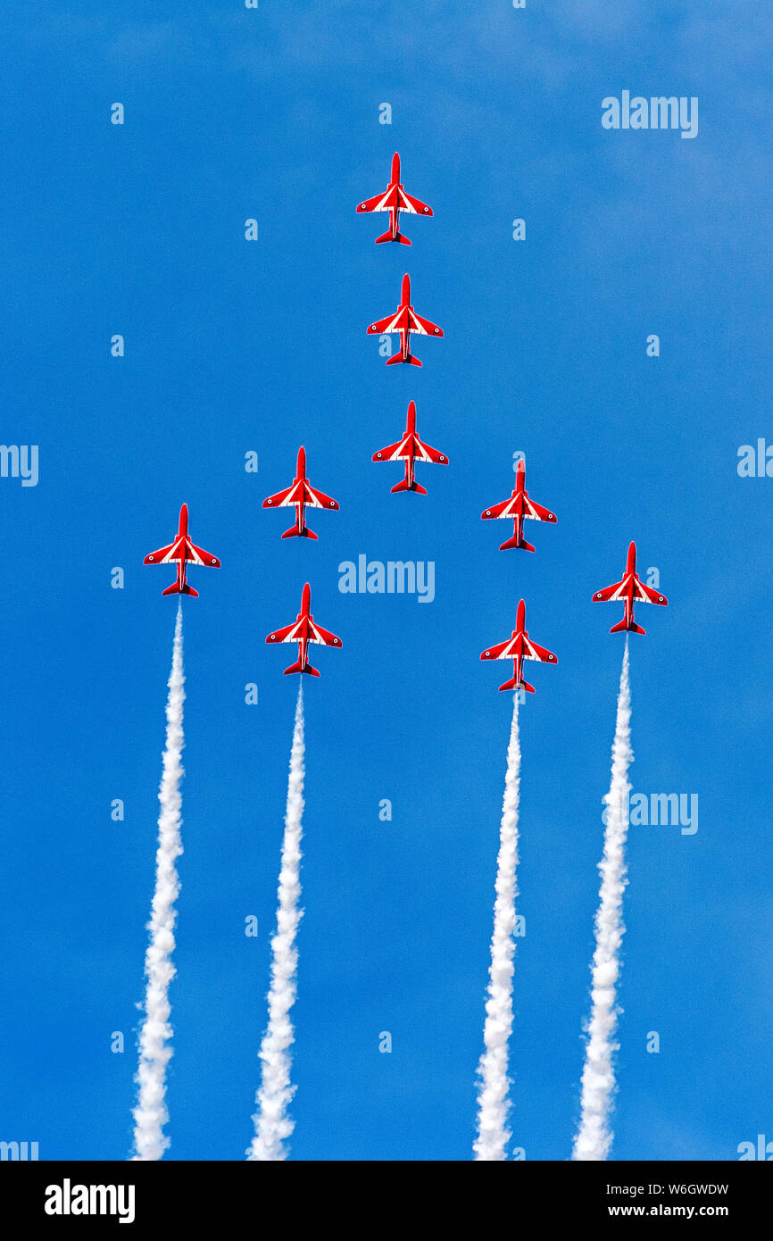 The Royal Air Force Red Arrows Stock Photo - Alamy