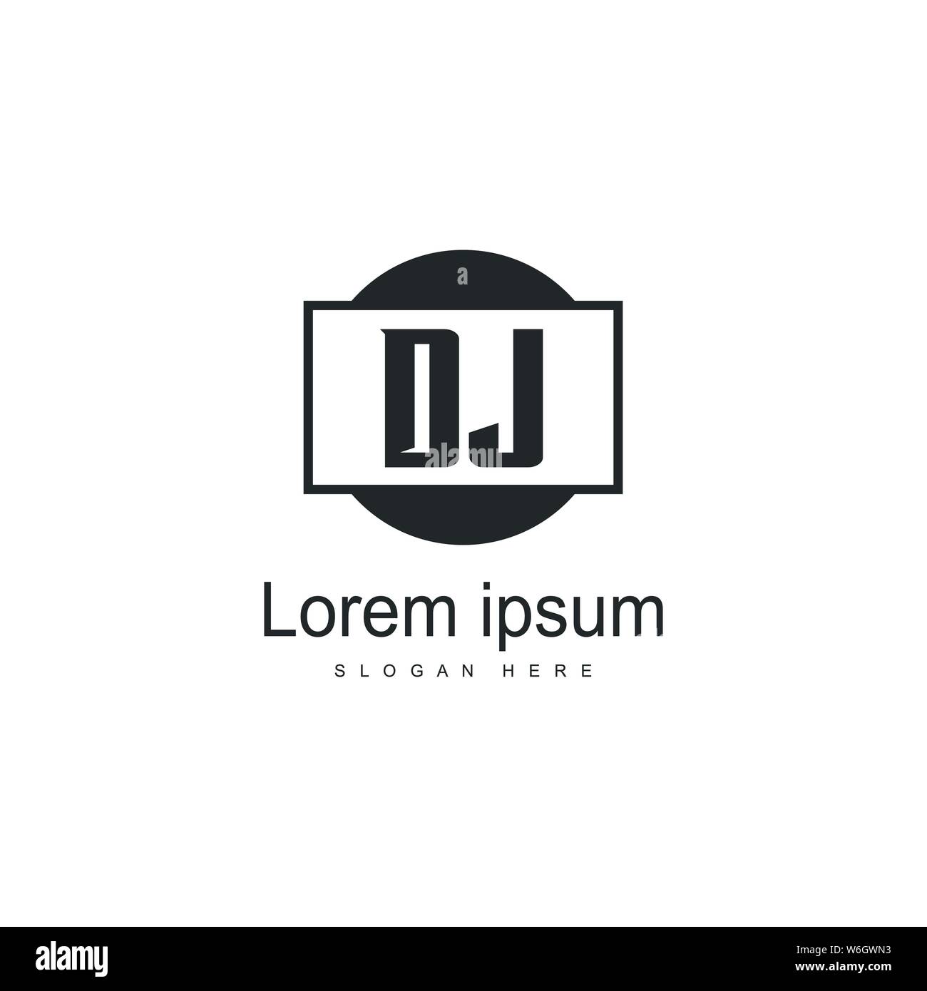 DJ Letter Logo Design. Creative Modern DJ Letters Icon Illustration ...