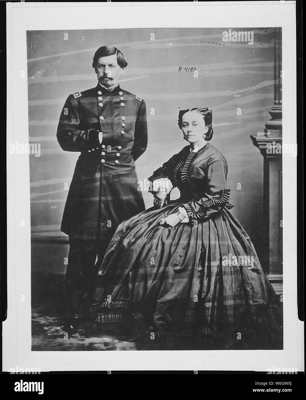 Gen. George B. McClellan and wife Stock Photo - Alamy