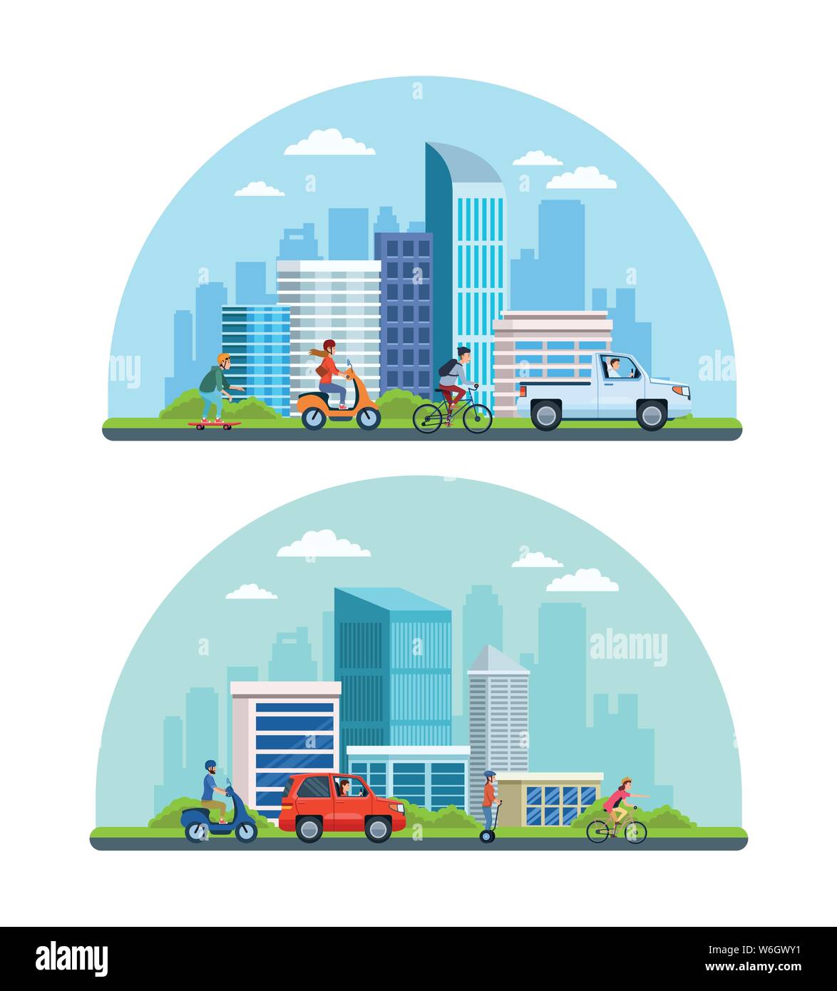 City transportation and mobility cartoons Stock Vector Image & Art - Alamy