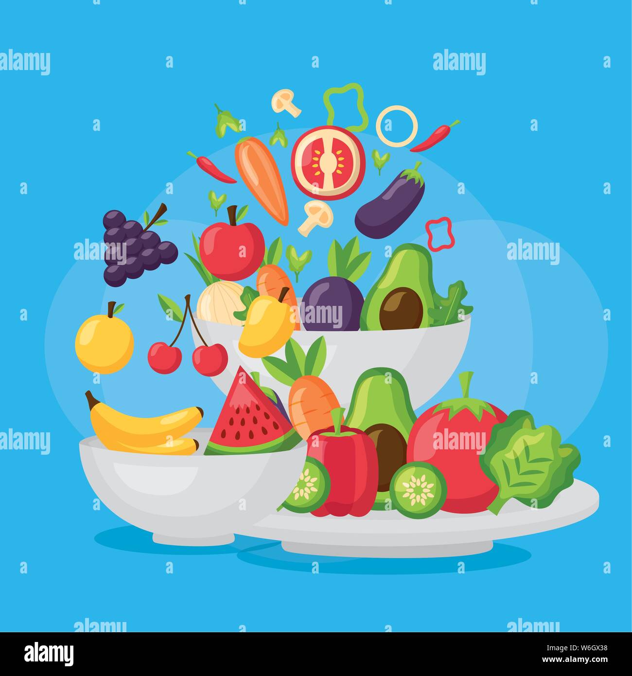 Healthy and organic food vector design Stock Vector Image & Art - Alamy