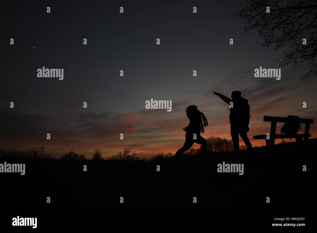 Sunset over London, Richmond Park Stock Photo - Alamy