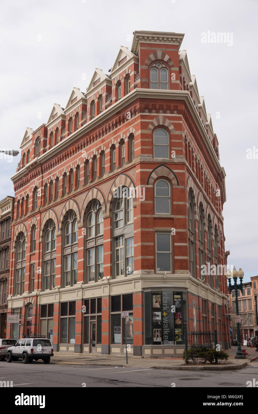 Rice Building River street scene in Troy NY Stock Photo - Alamy