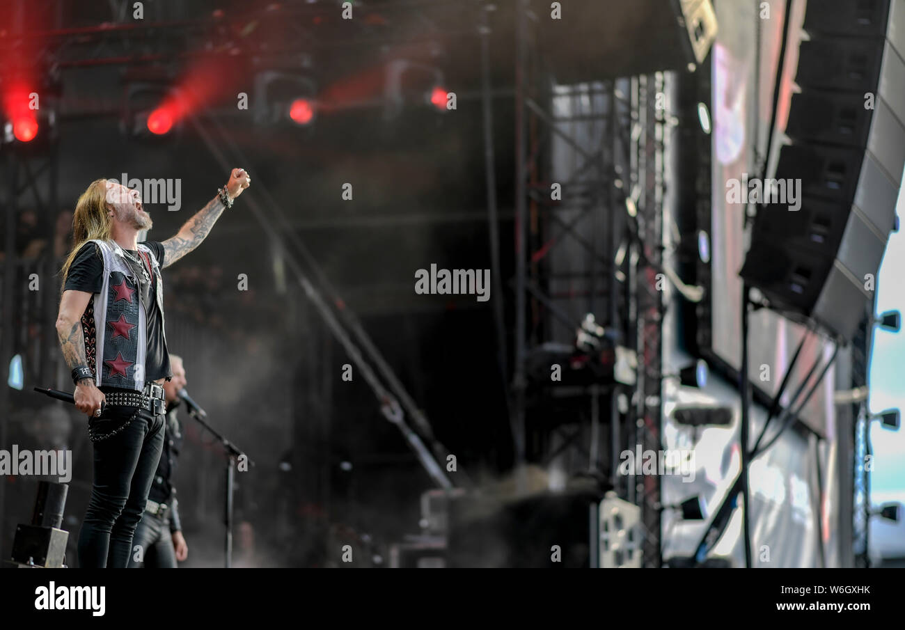 Wacken, Germany. 01st Aug, 2019. Joacim Cans, singer of the Swedish ...