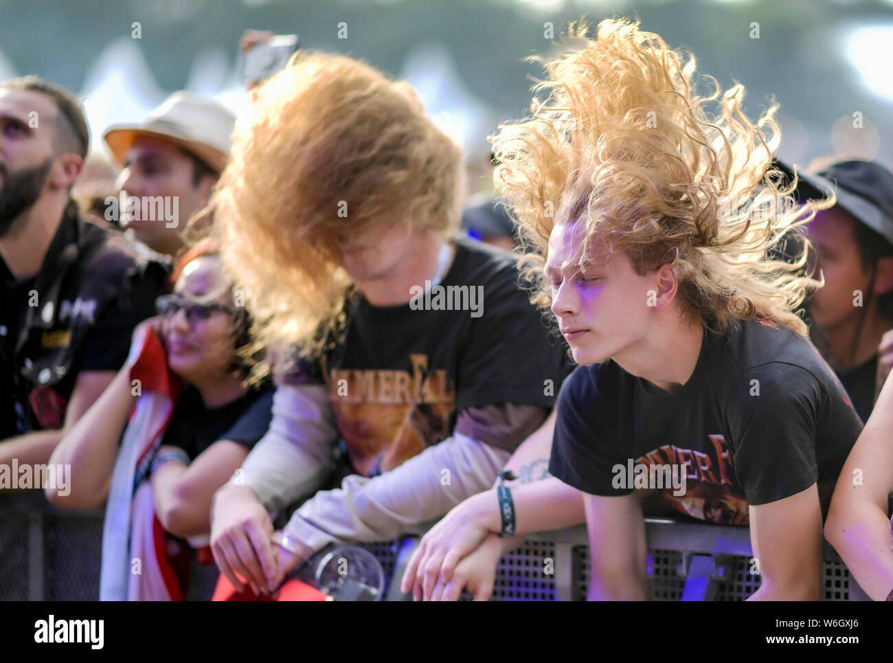 Wacken, Germany. 01st Aug, 2019. Visitors of the WOA - Wacken Open Air ...