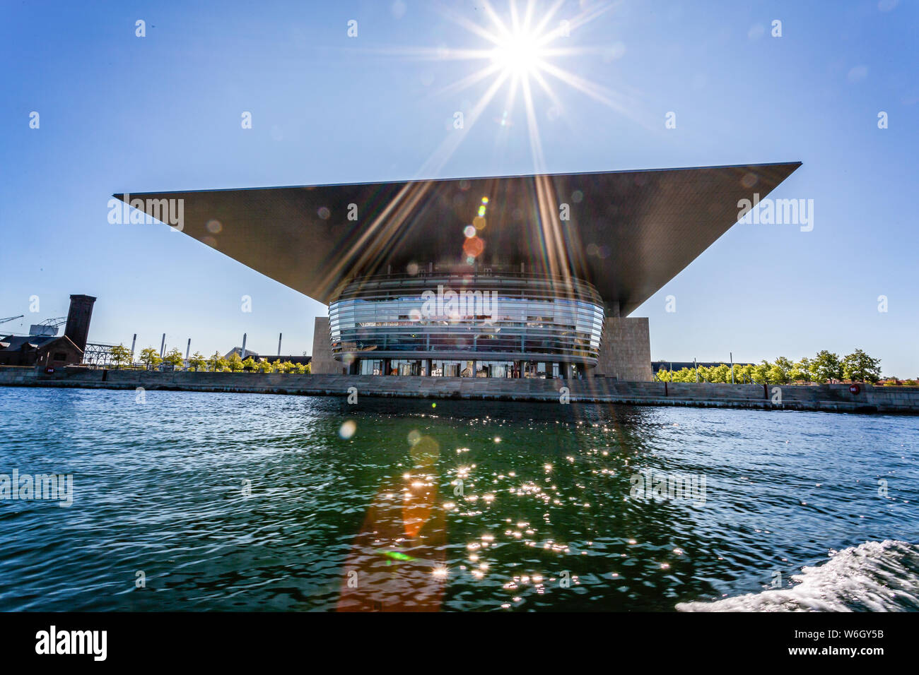 Copenhagen Opera House on the waterfront in Copenhagen, Denmark on 18 ...