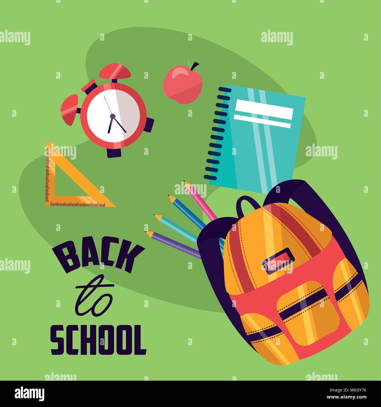 Back to school vector design Stock Vector Image & Art - Alamy