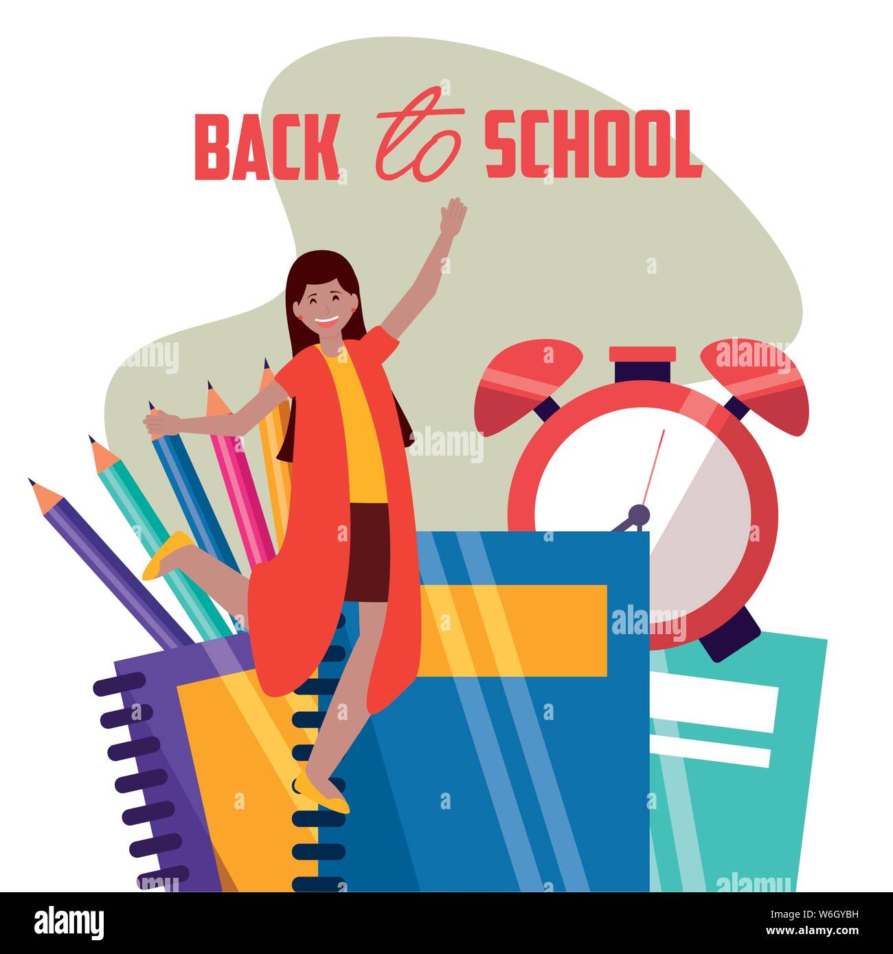 Back to school vector design Stock Vector Image & Art - Alamy