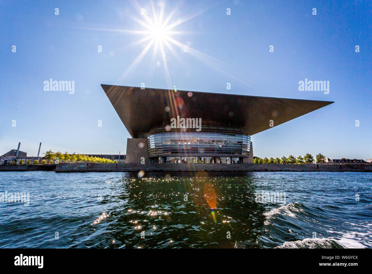 Copenhagen Opera House on the waterfront in Copenhagen, Denmark on 18 ...