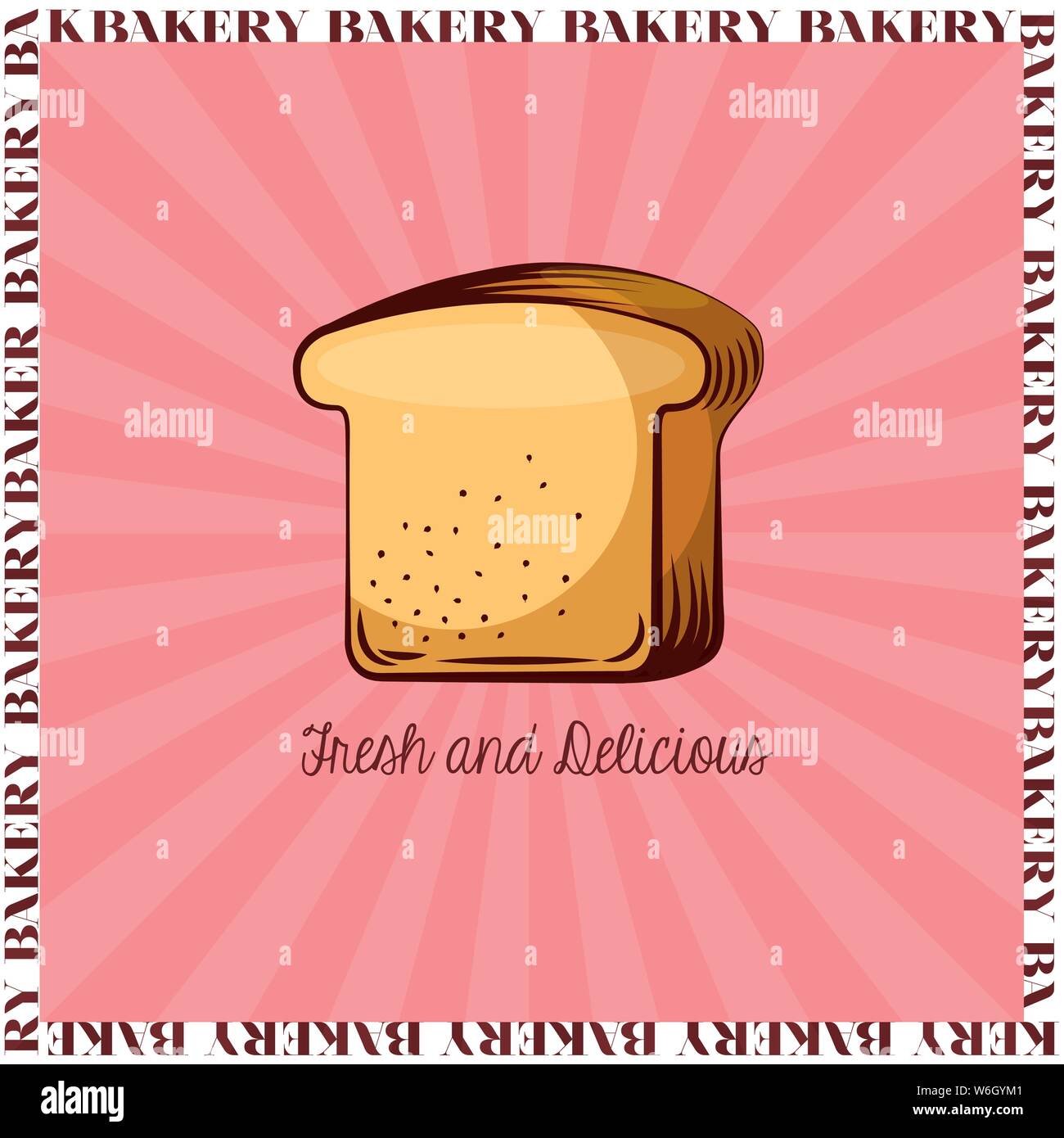 Toast bread of bakery vector design Stock Vector Image & Art - Alamy