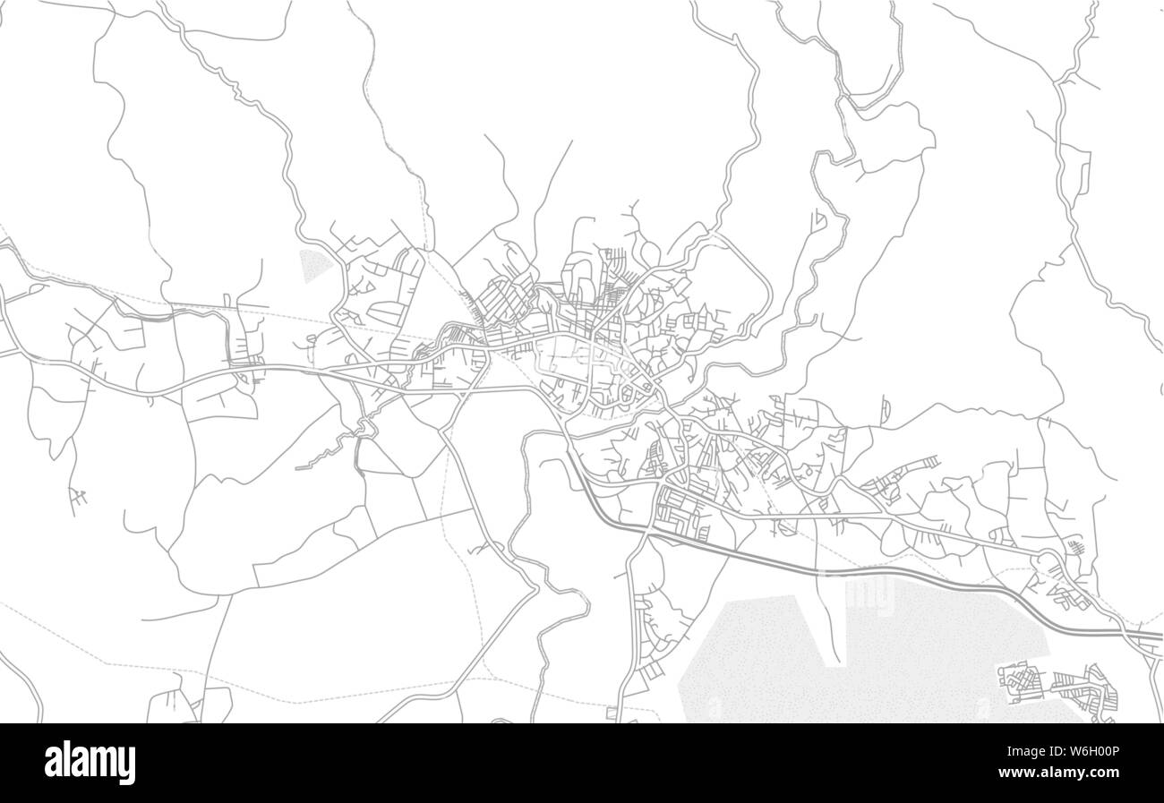 May Pen, Manchester, Jamaica, bright outlined vector map with bigger ...