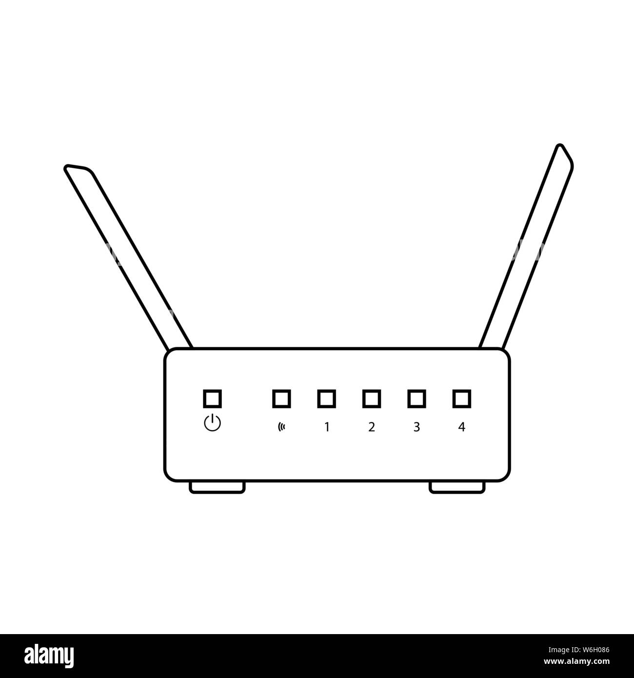 Wi-Fi Router Icon. Outline Simple Design With Editable Stroke. Vector ...