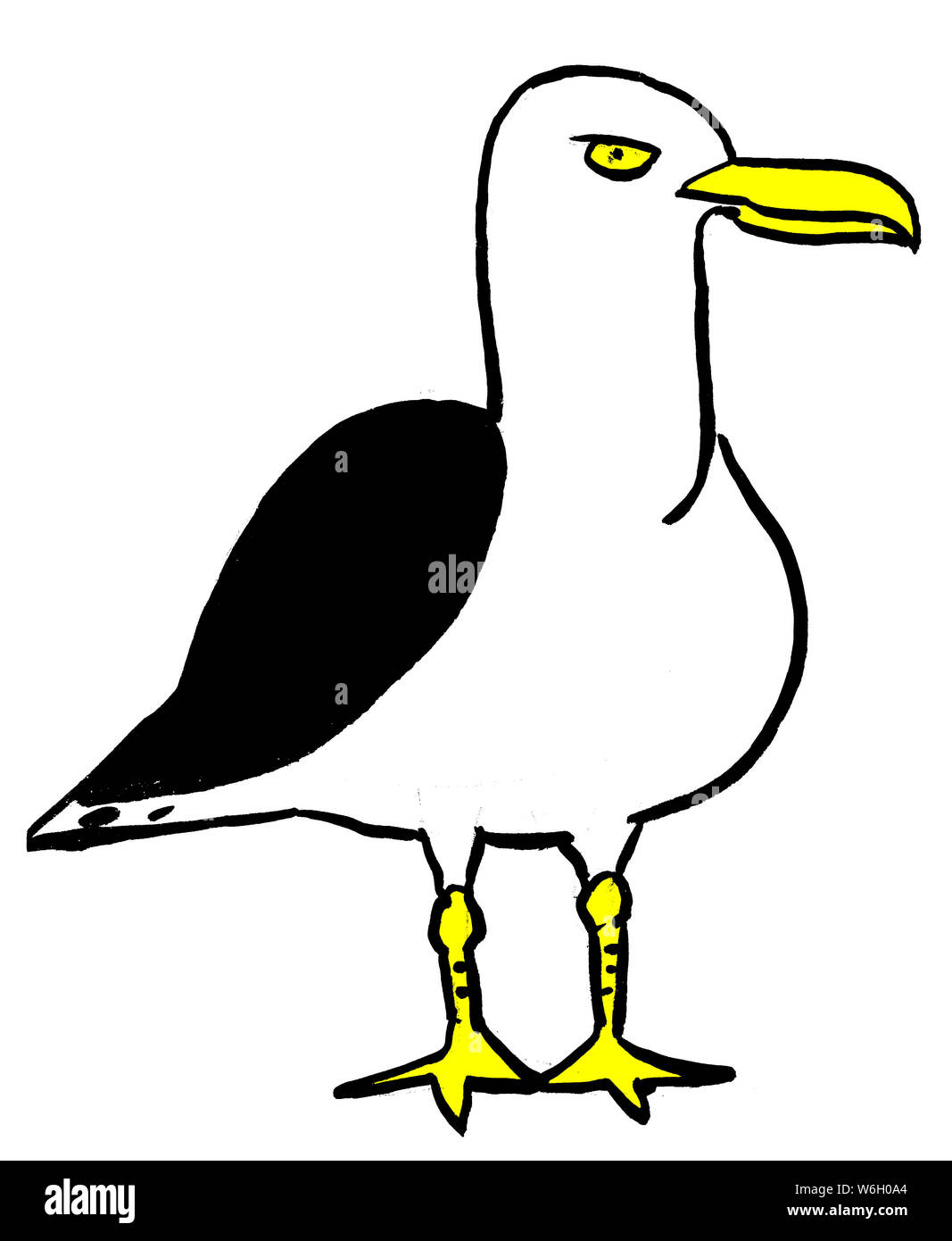 Seagull vector illustration Stock Photo - Alamy