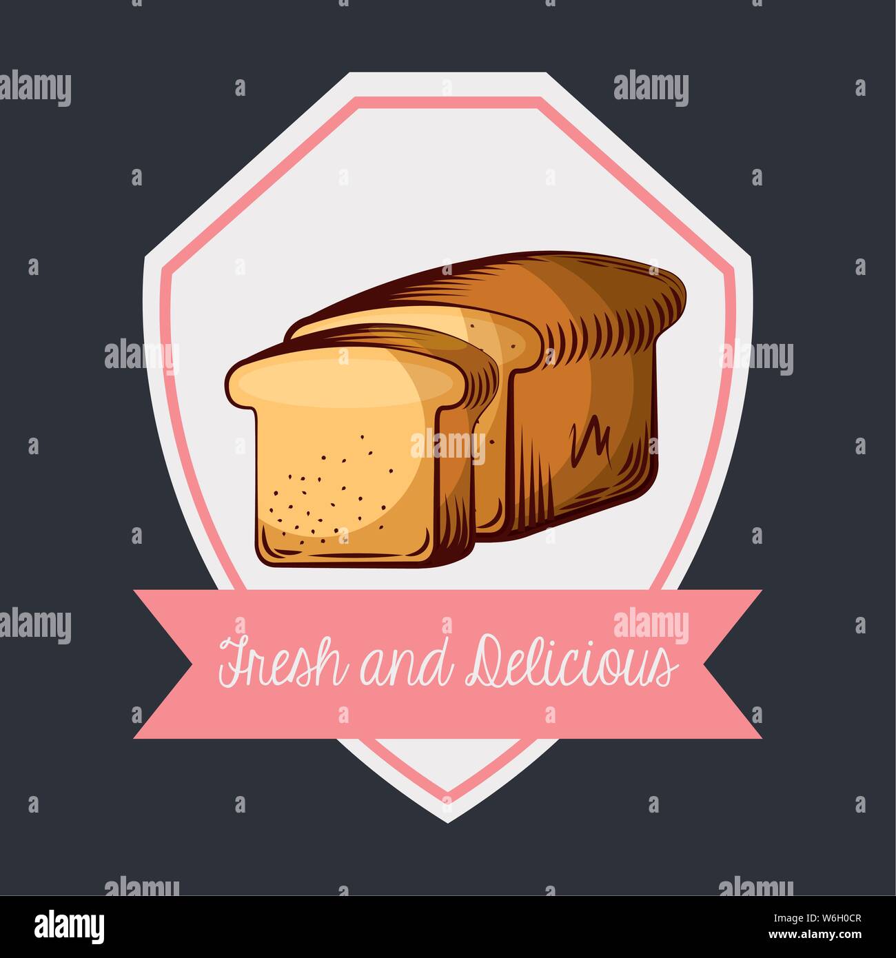Toast bread of bakery vector design Stock Vector Image & Art - Alamy