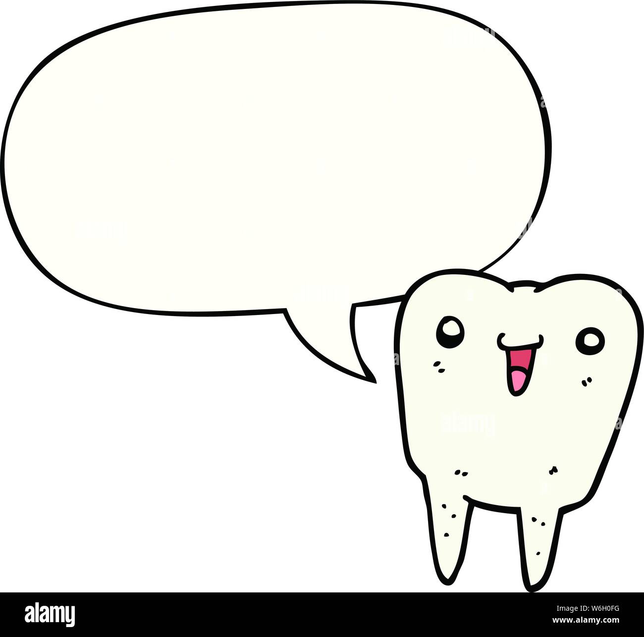Cartoon funny tooth character bubble Cut Out Stock Images & Pictures ...