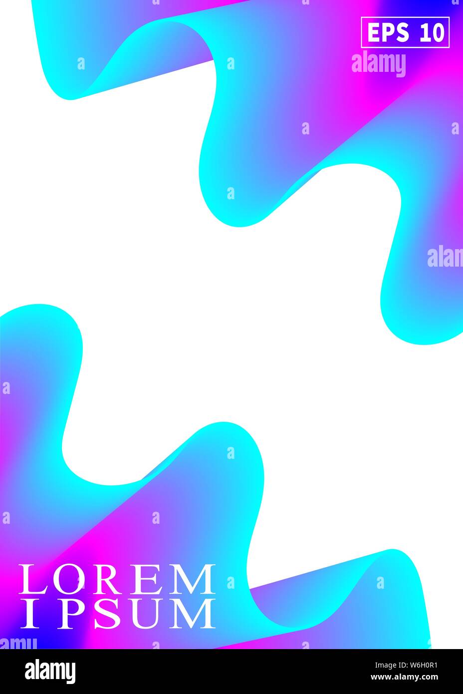 Modern abstract cover. Lilac blue gradient background. A cool gradient shapes the composition ...
