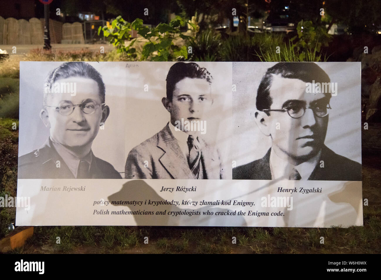 Polish cryptologists Marian Rejewski, Jerzy Rozycki and Henryk Zygalski ...
