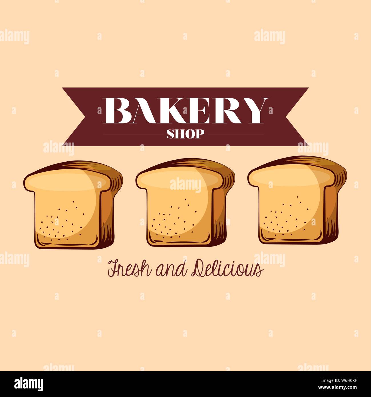 Toast bread of bakery vector design Stock Vector Image & Art - Alamy
