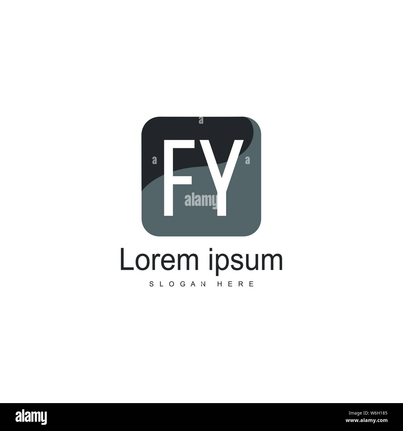 Initial FY logo template with modern frame. Minimalist FY letter logo ...