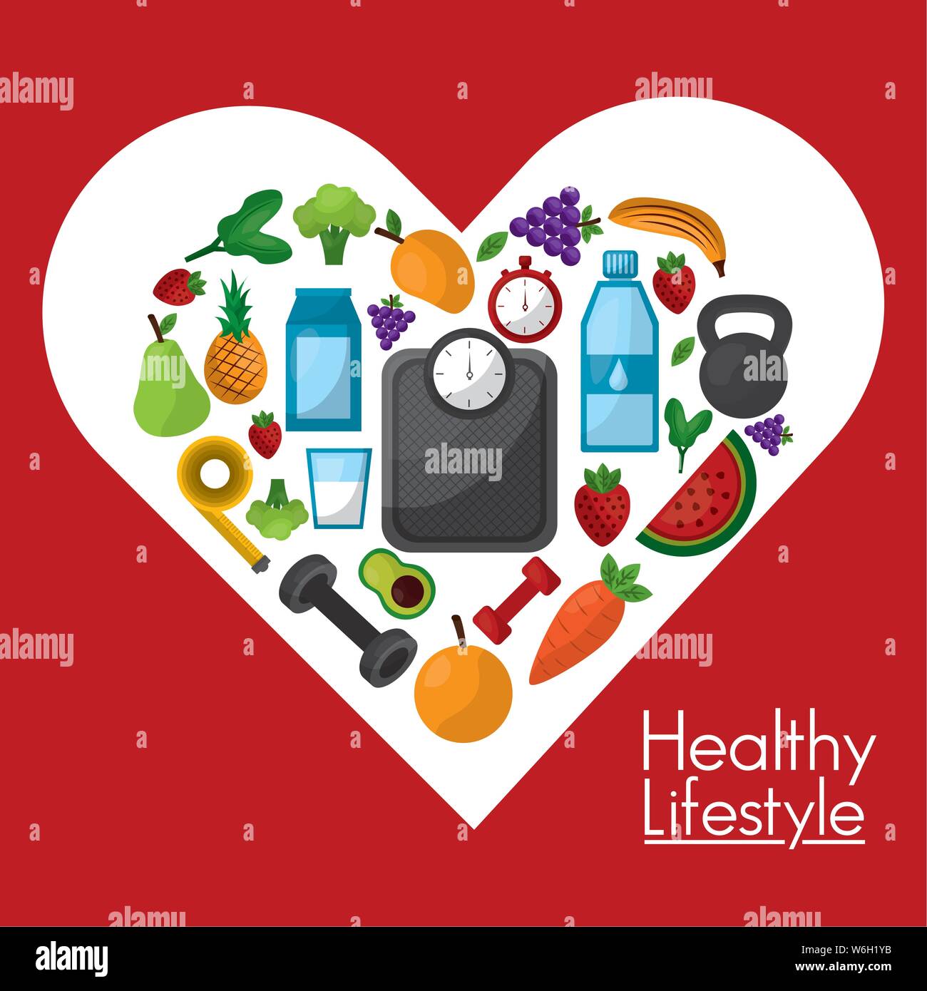 Healthy lifestyle vector design Stock Vector Image & Art - Alamy