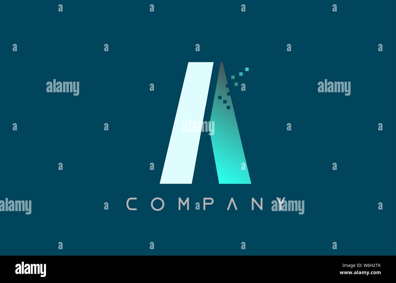 blue alphabet letter A logo design suitable for a company or business ...