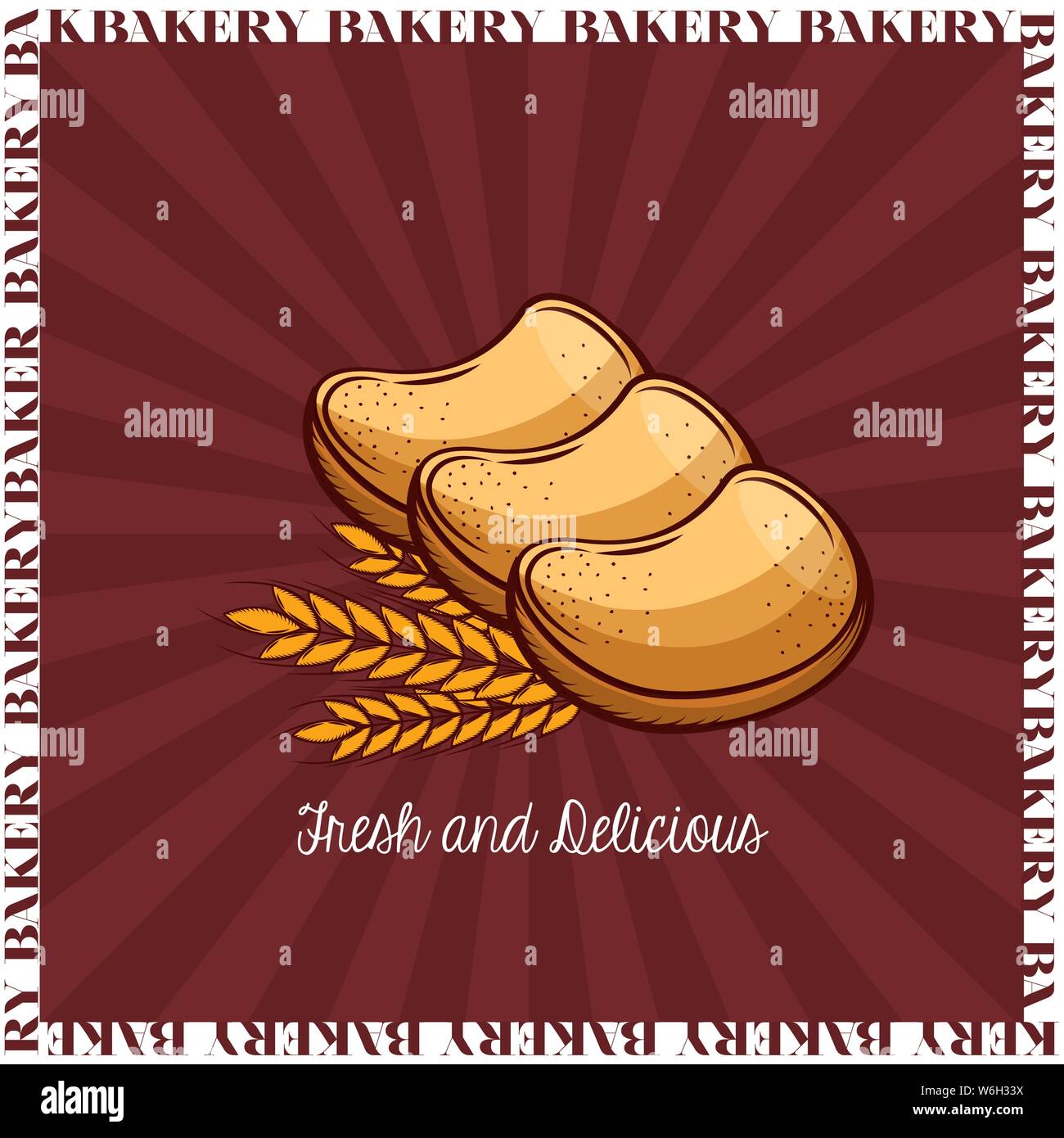 Toast bread of bakery vector design Stock Vector Image & Art - Alamy