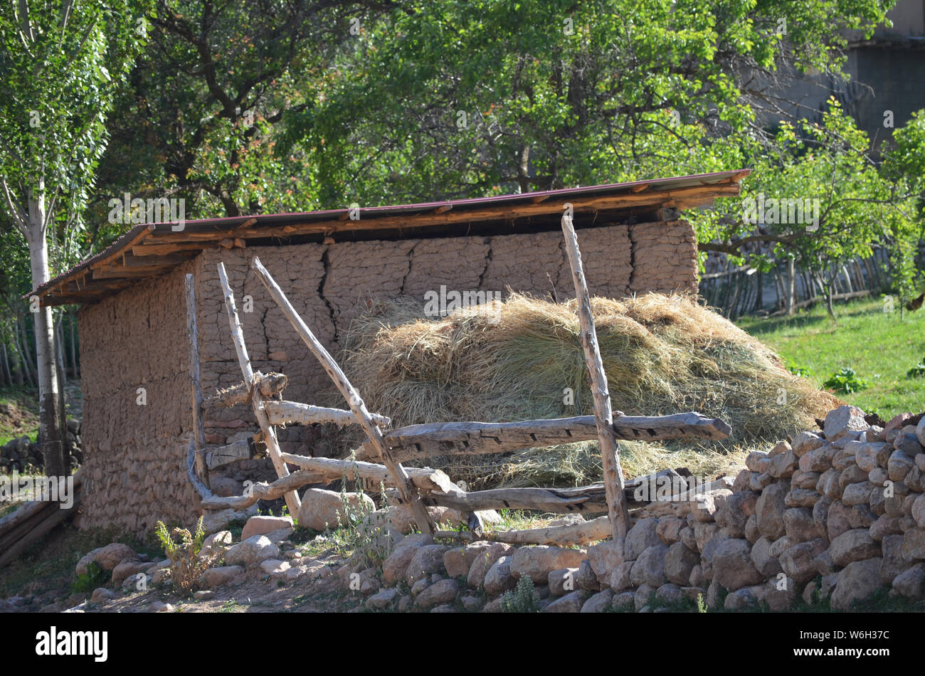 A remote village in the Hissar mountains, Pamir-Alay range ...