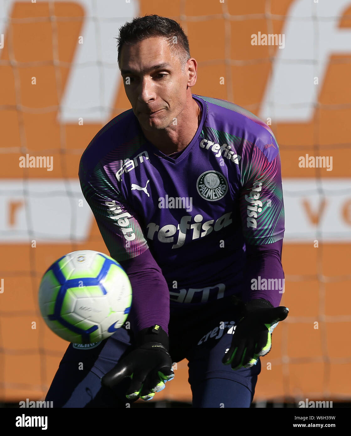 SÃO PAULO, SP - 01.08.2019: TREINO DO PALMEIRAS - Goalkeeper Fernando ...
