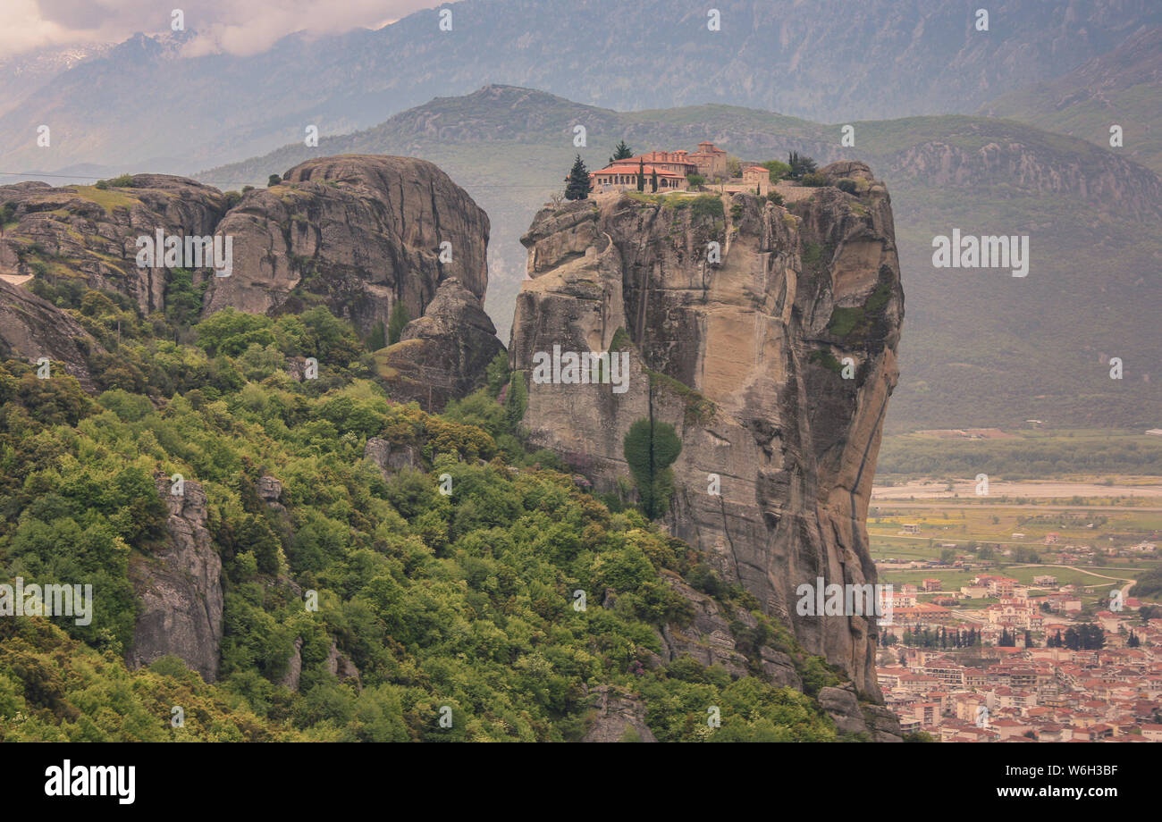 Monasteries of Meteora, Kalambaka, Greece - April, 25 - 2015: View of ...