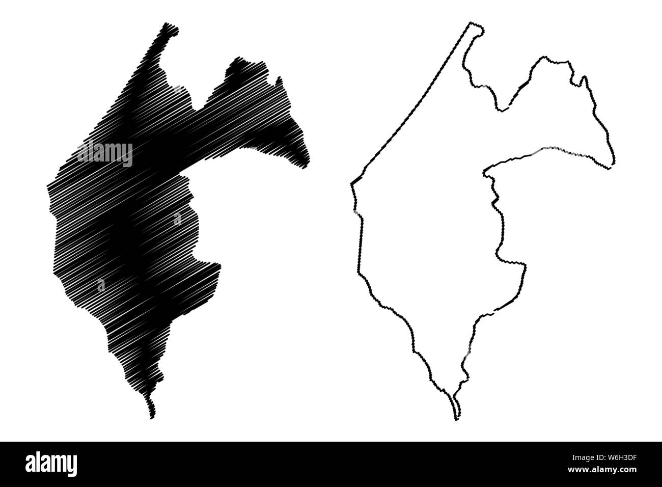 Thies Region (Regions of Senegal, Republic of Senegal) map vector ...
