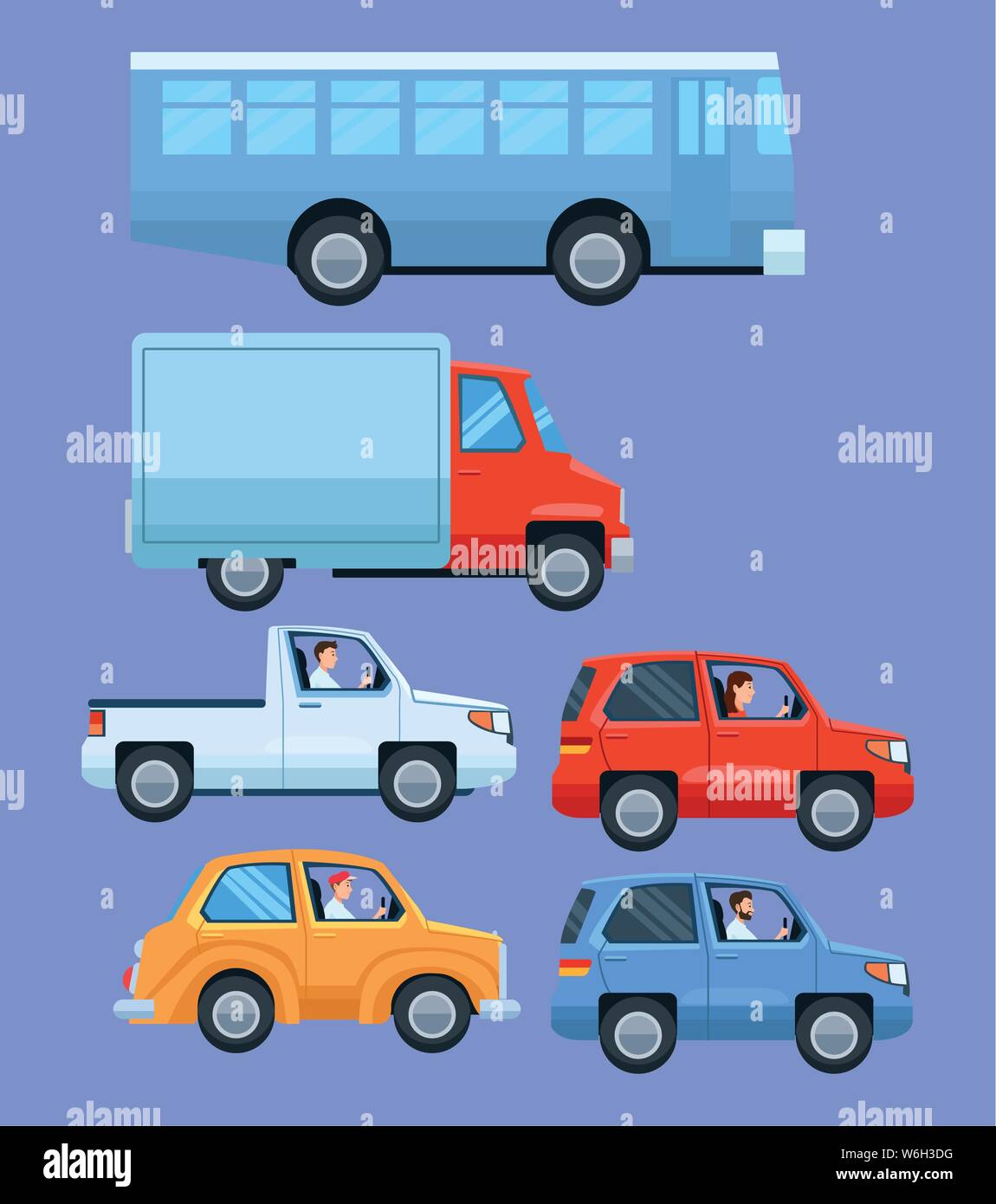 Set of vehicles and transport items Stock Vector Image & Art - Alamy