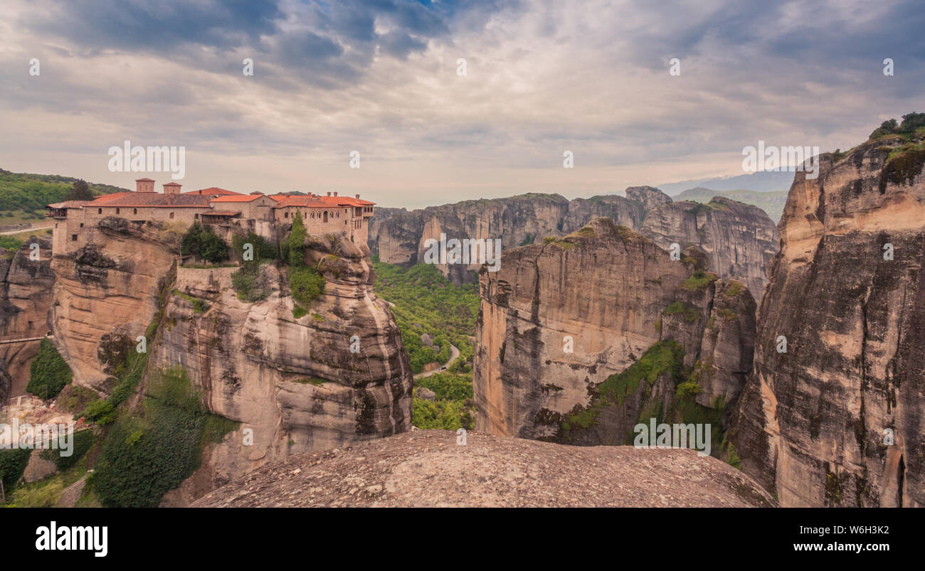 Monasteries of Meteora, Kalambaka, Greece - April, 25 - 2015: View of ...