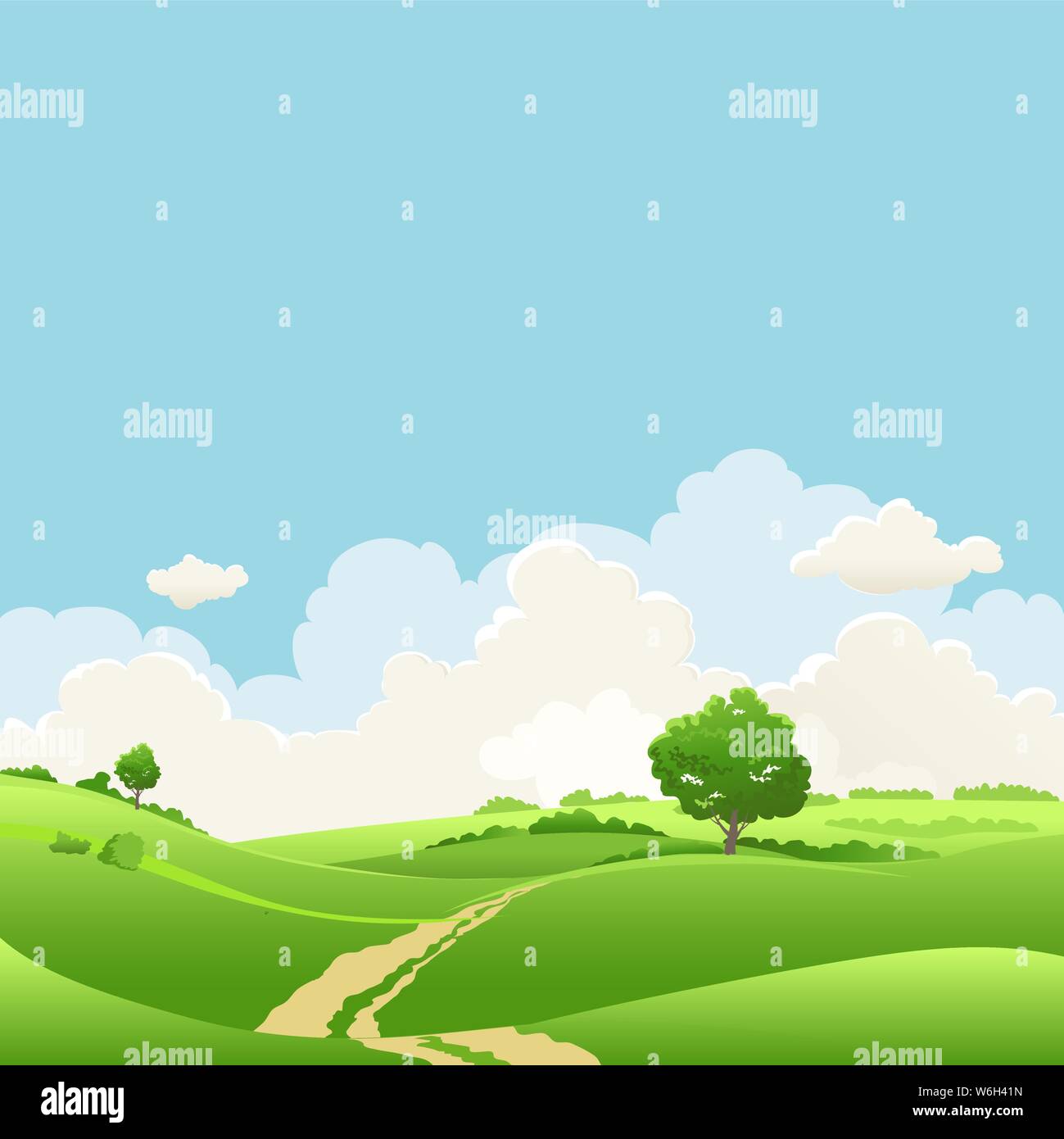 Scenic view seasonal art Stock Vector Images - Alamy