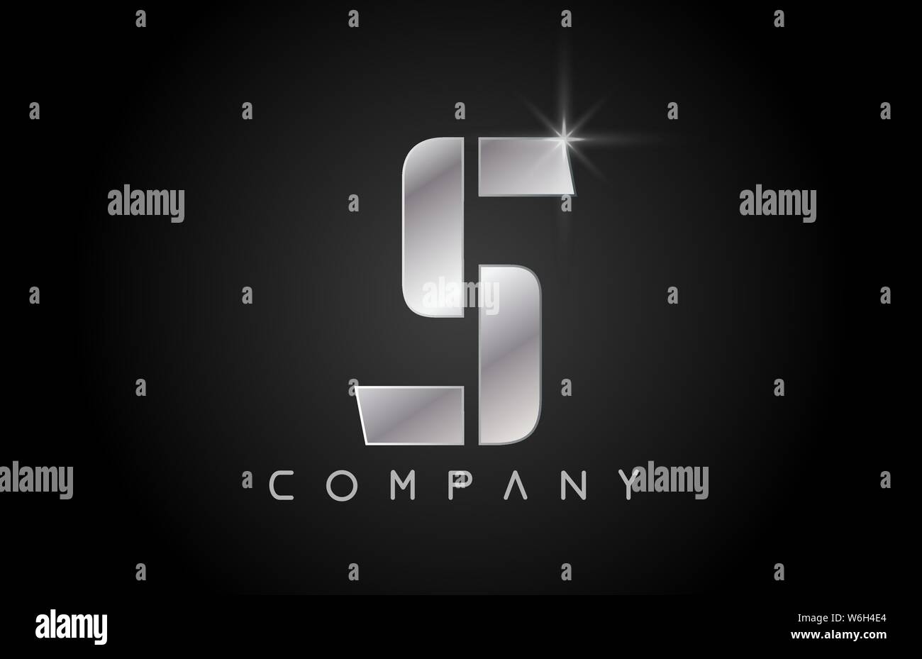 silver alphabet letter S logo design suitable for a company or business ...