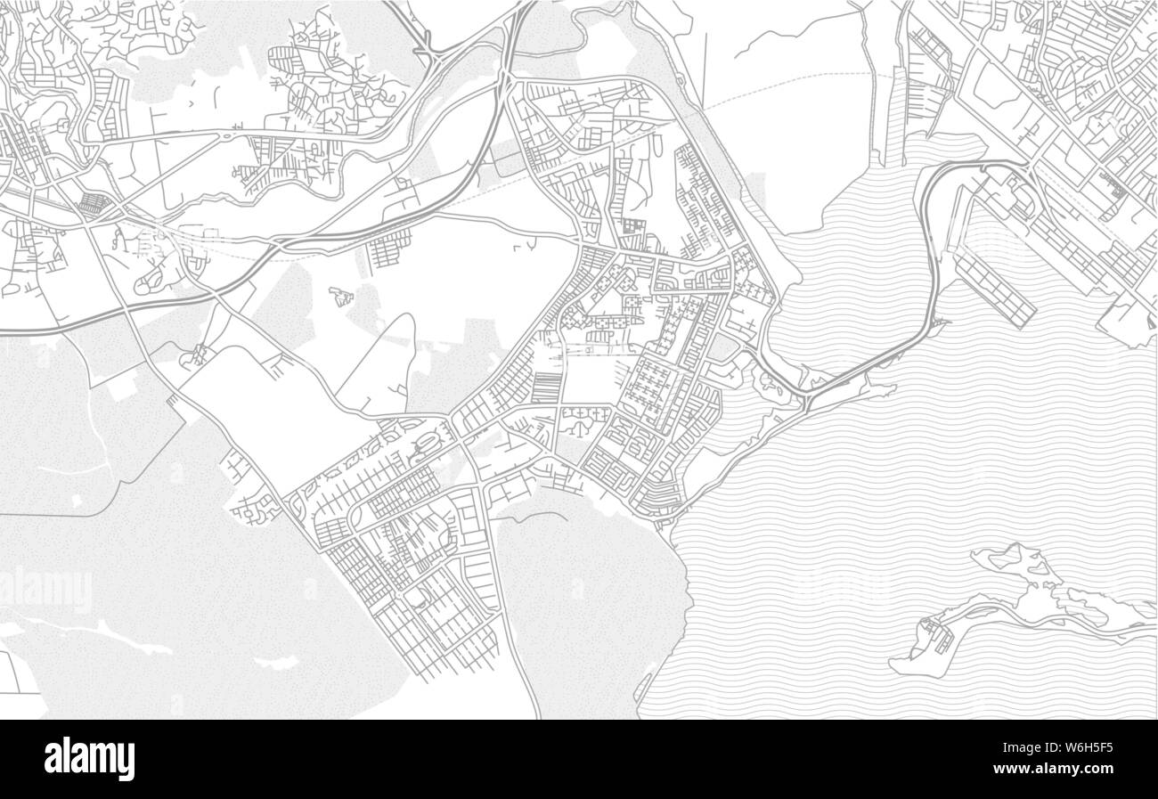 Portmore, Clarendon, Jamaica, bright outlined vector map with bigger ...
