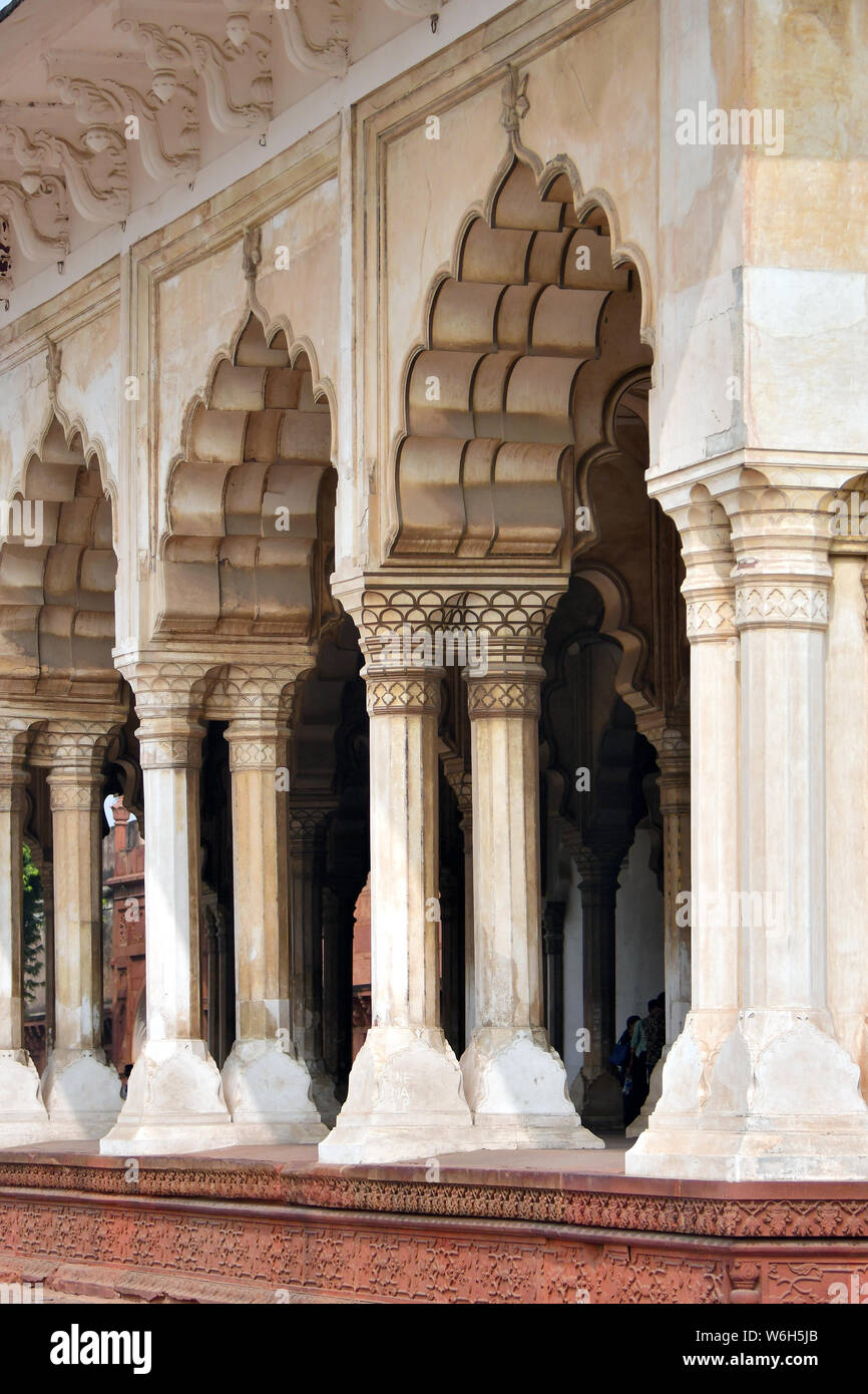 Diwan-i-Am or Hall of Public Audience, Agra Fort, India, Asia, UNESCO ...