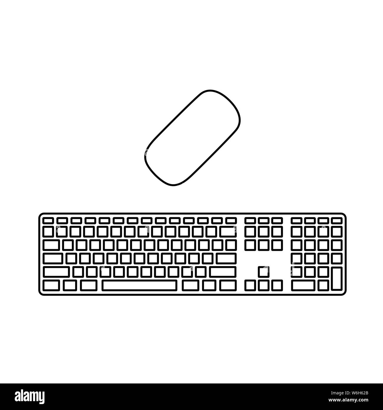 Keyboard Icon. Outline Simple Design With Editable Stroke. Vector ...