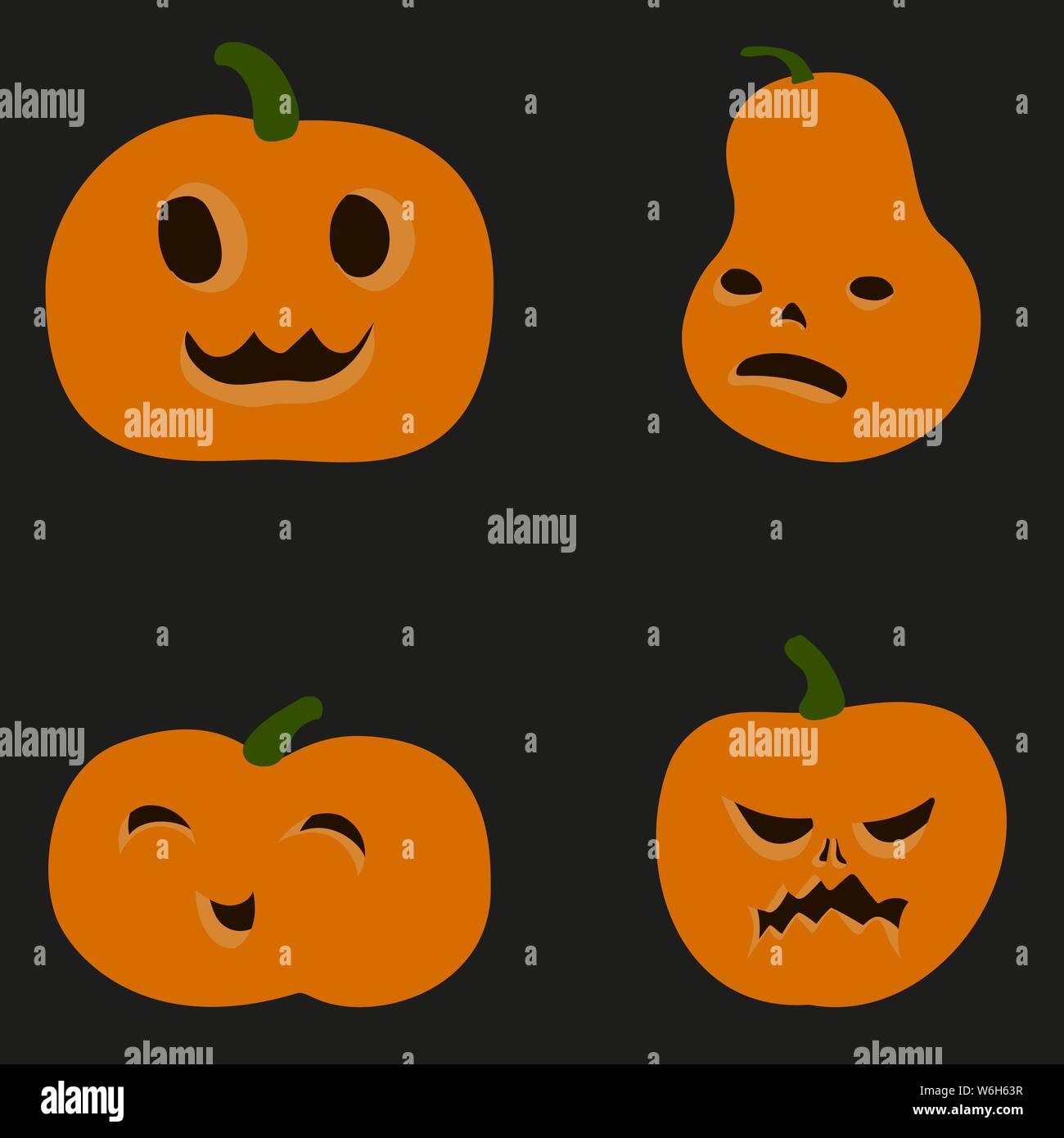 Pumpkin flat vegetable halloween Stock Vector Images - Alamy