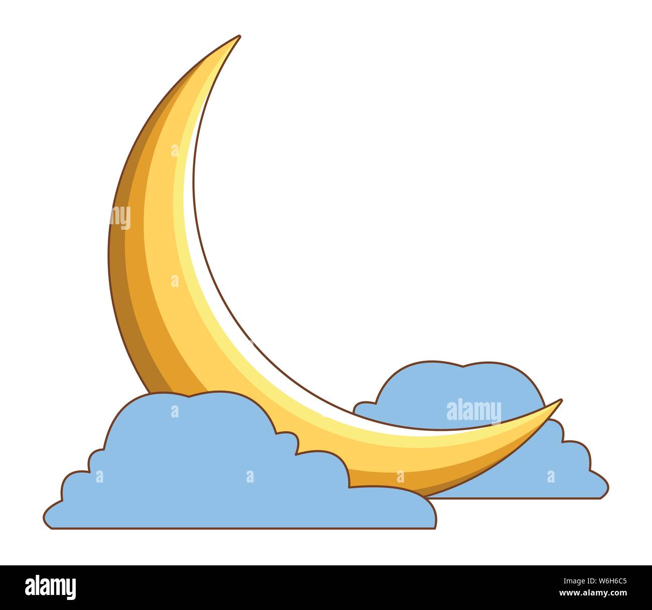 Half moon black clouds Stock Vector Images - Alamy