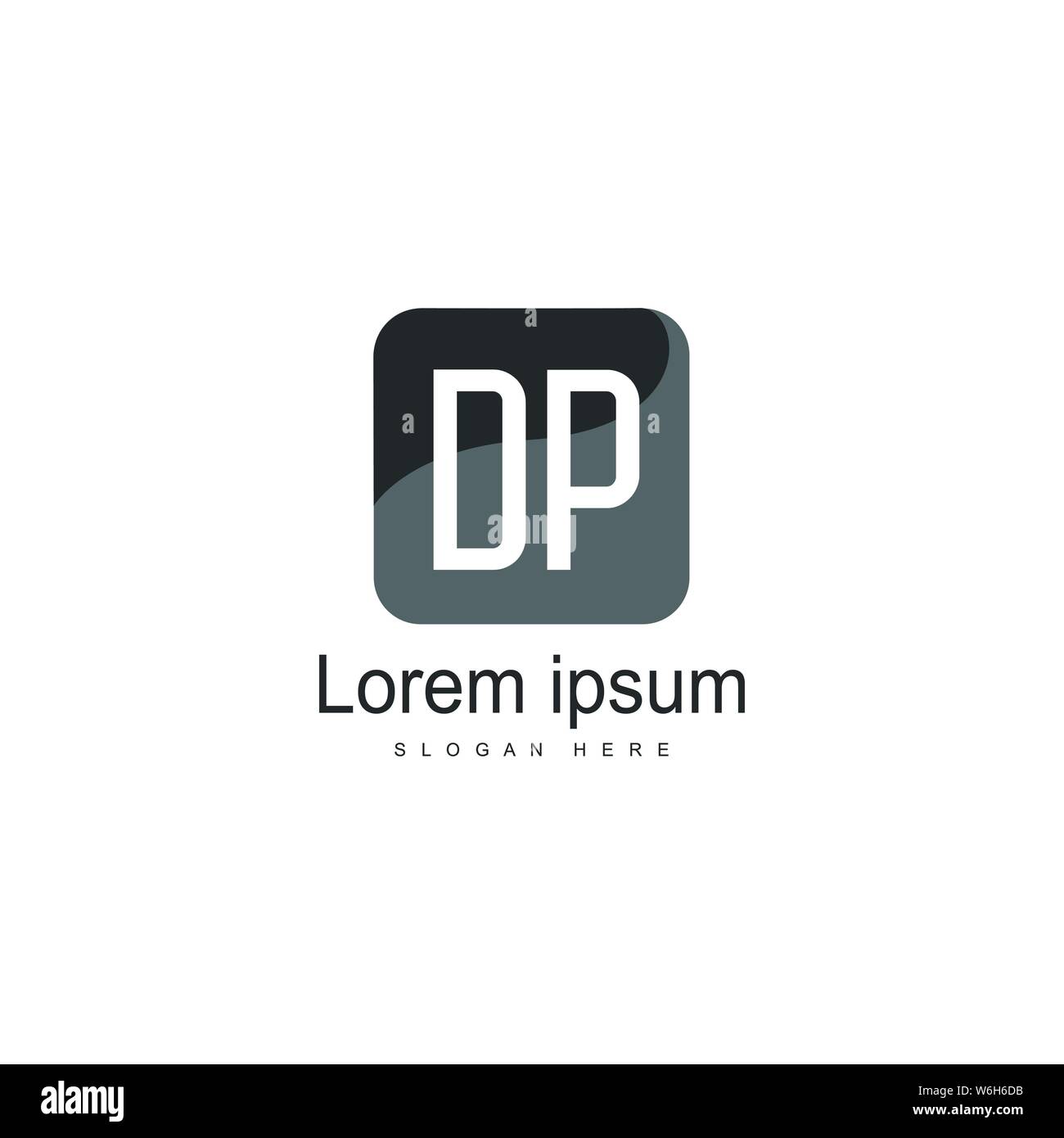 Initial DP logo template with modern frame. Minimalist DP letter logo ...