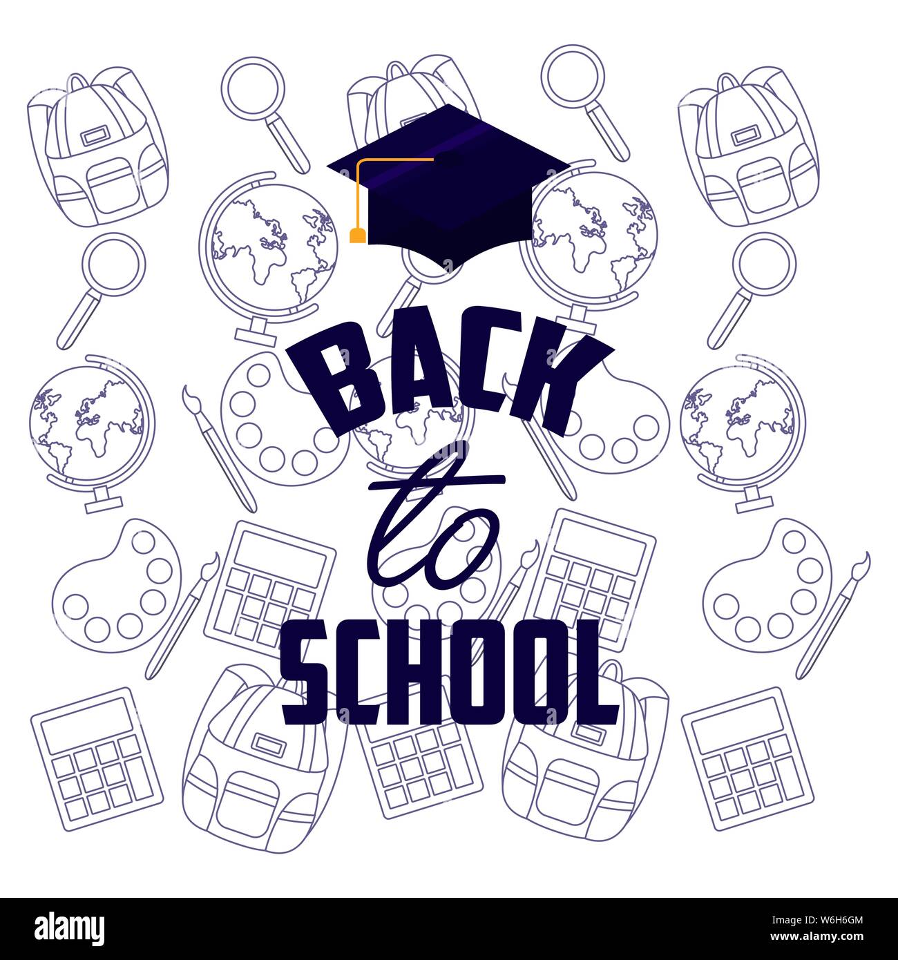 Back to school vector design Stock Vector Image & Art - Alamy