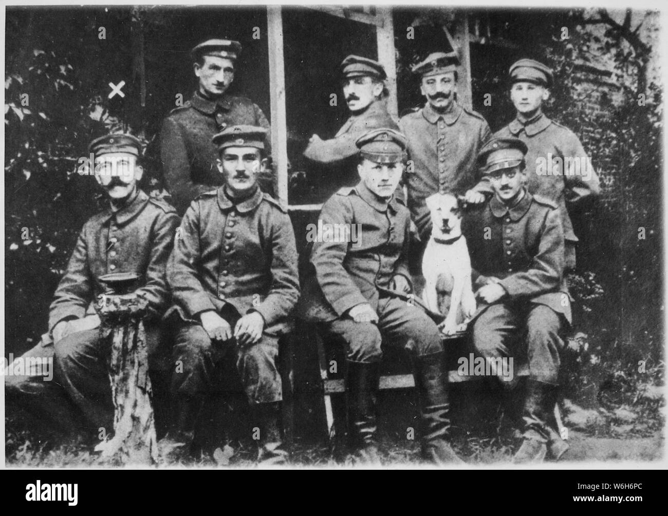 German soldiers. Adolf Hitler at left, 1942 - 1945; General notes: Use ...