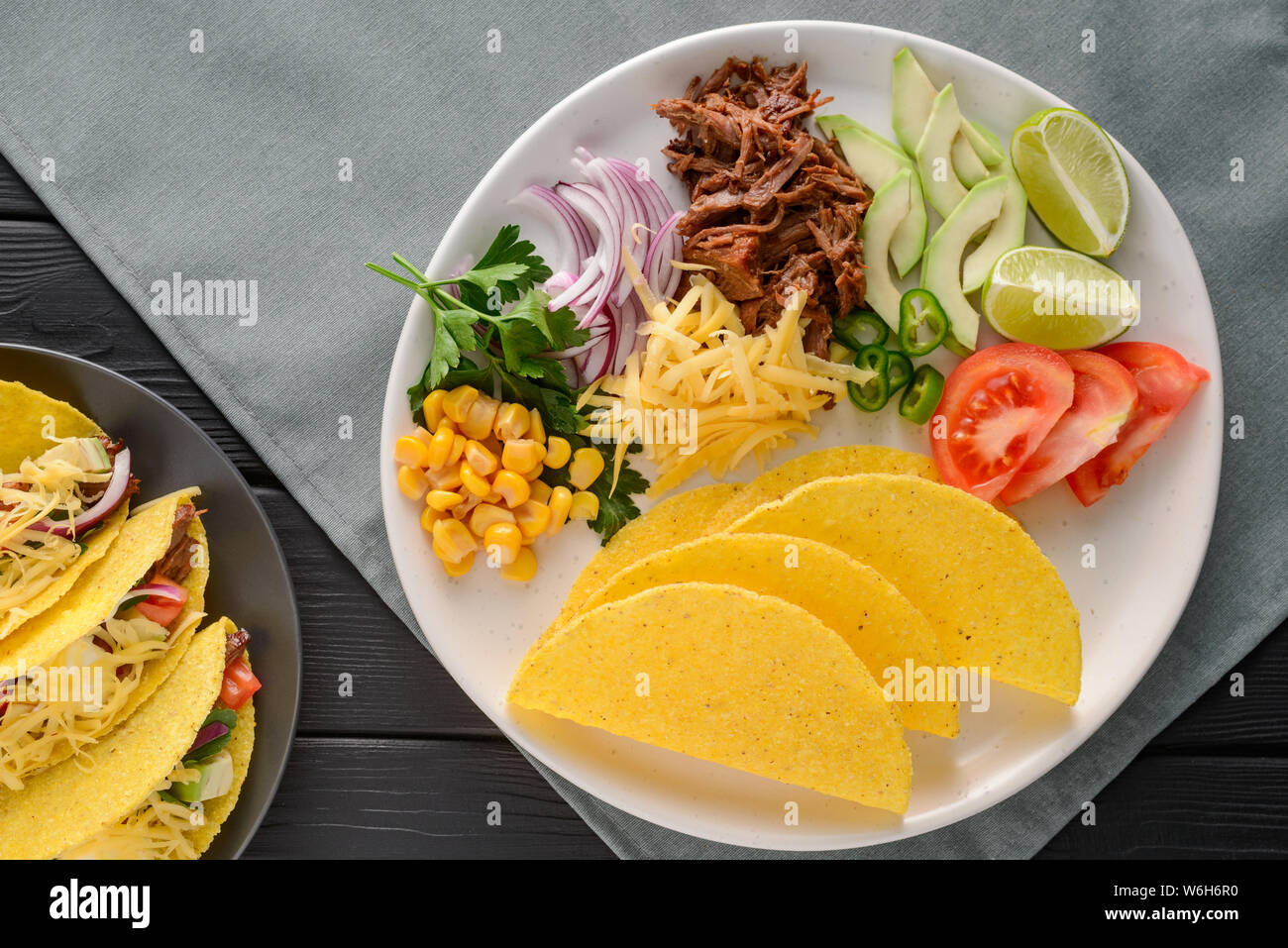 Ingredients for tacos Stock Photo - Alamy
