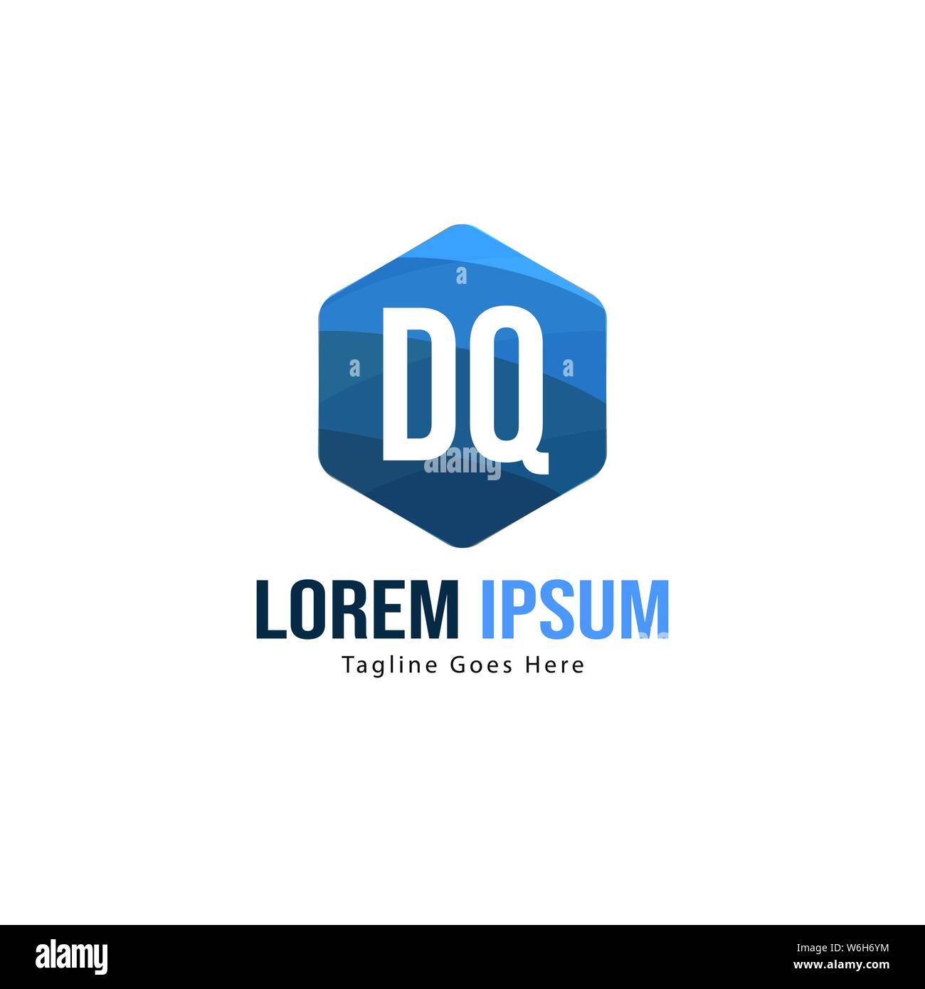 Initial DQ logo template with modern frame. Minimalist DQ letter logo ...