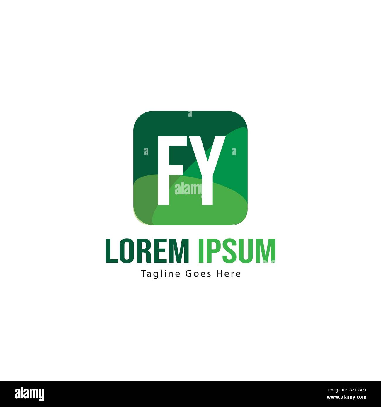 Initial FY logo template with modern frame. Minimalist FY letter logo ...