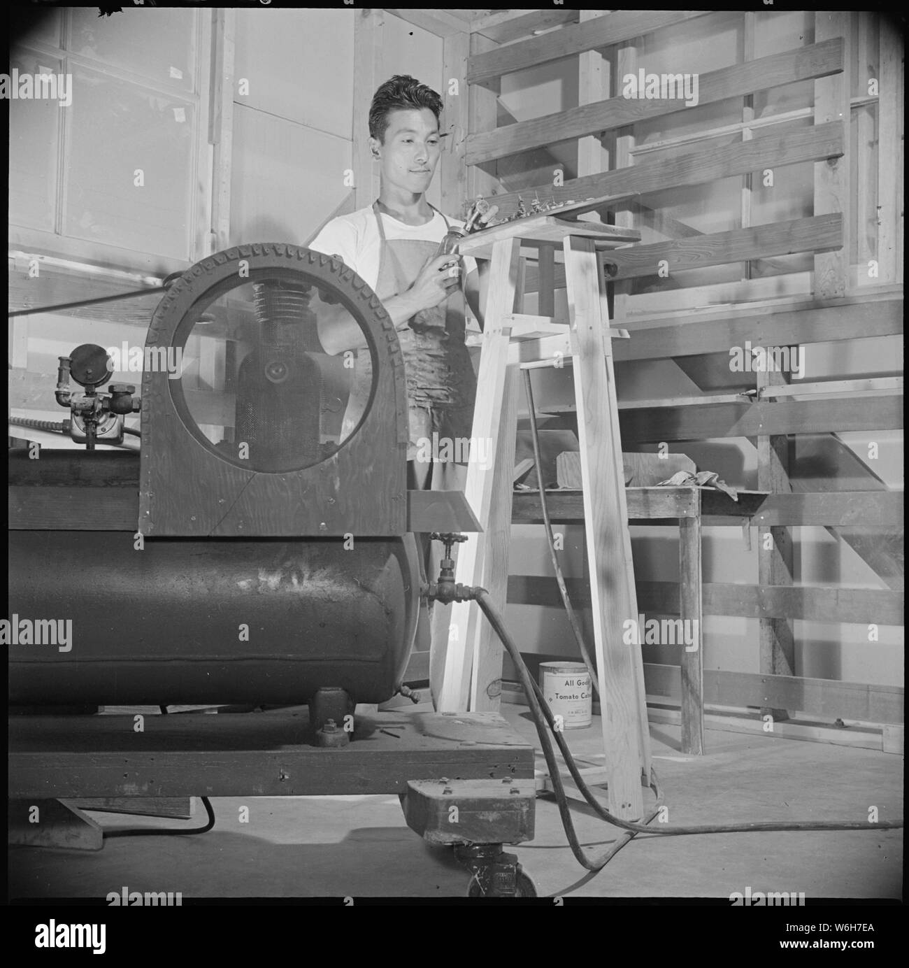 Gila River Relocation Center, Rivers, Arizona. Errol Ishii, foreman of ...