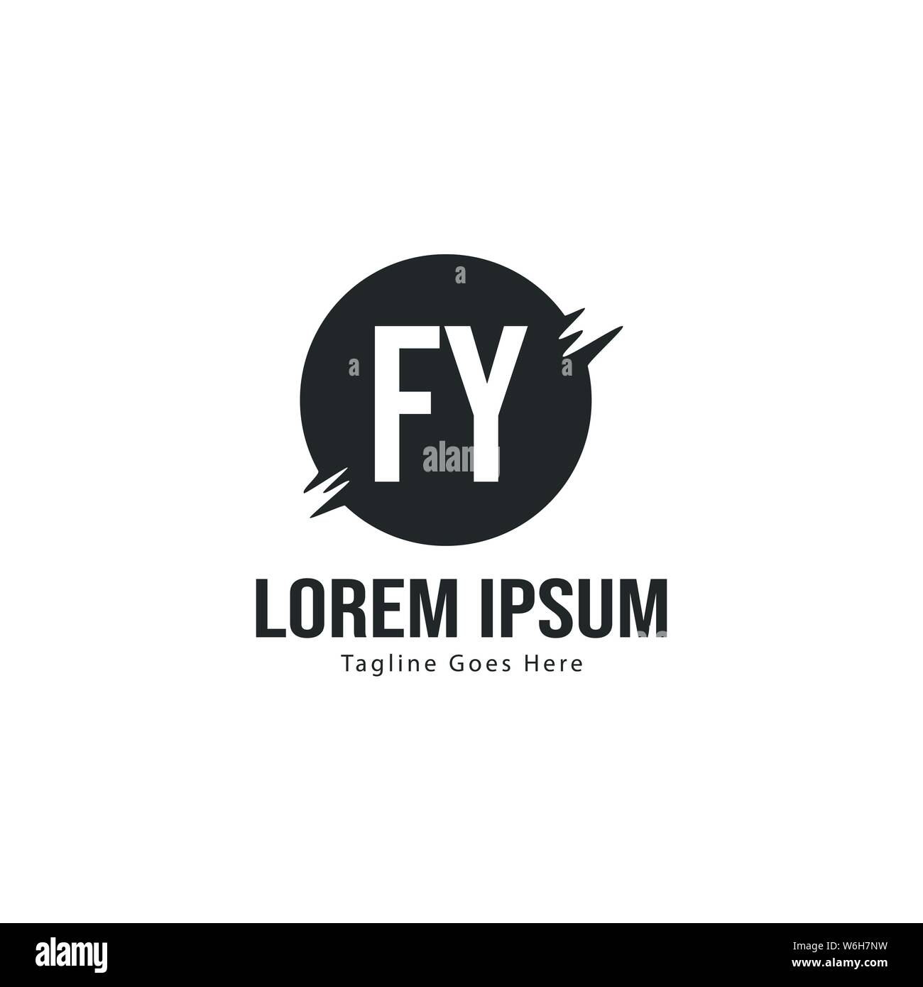 Initial FY logo template with modern frame. Minimalist FY letter logo ...